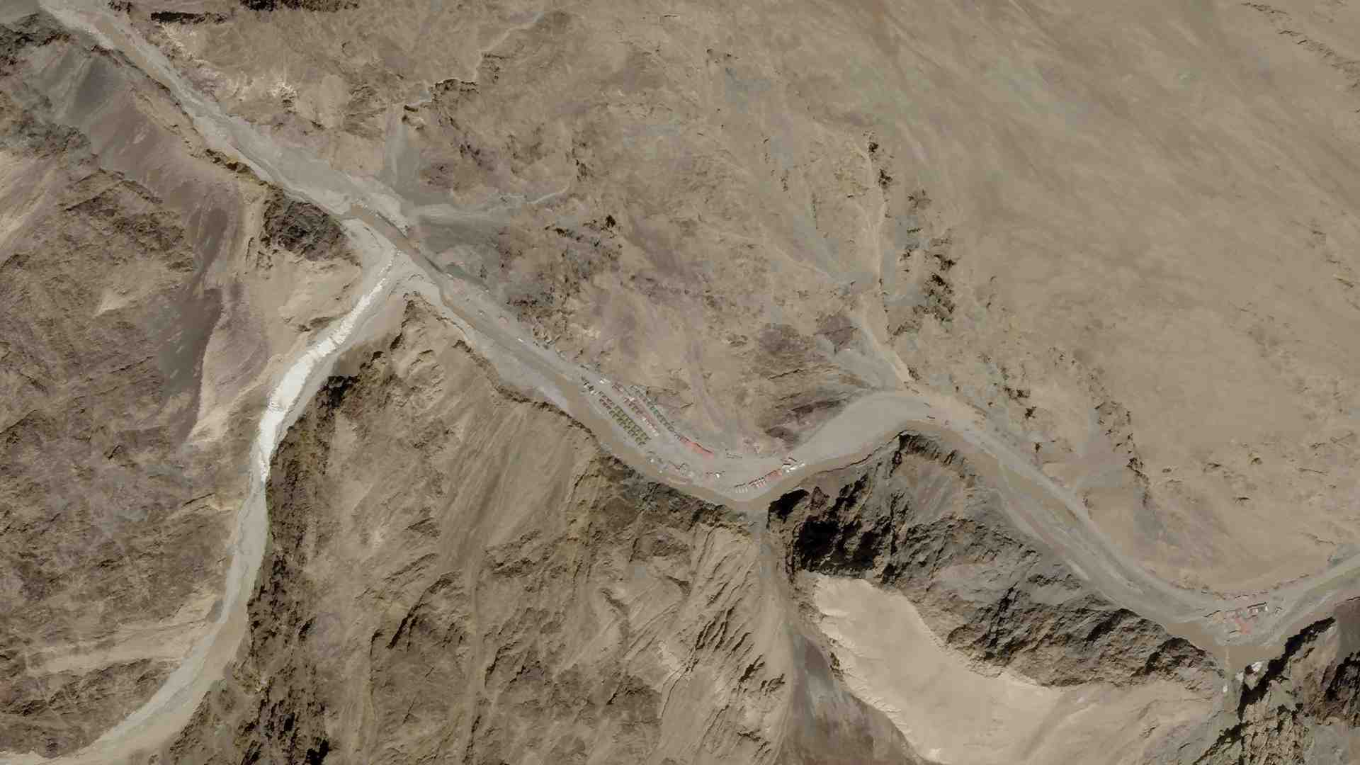 A satellite image of Galwan Valley in Ladakh | JAPAN Forward