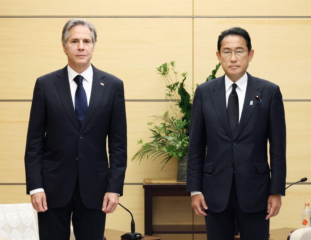 US Secretary of State Blinking and PM Kishida by Office of the Prime ...