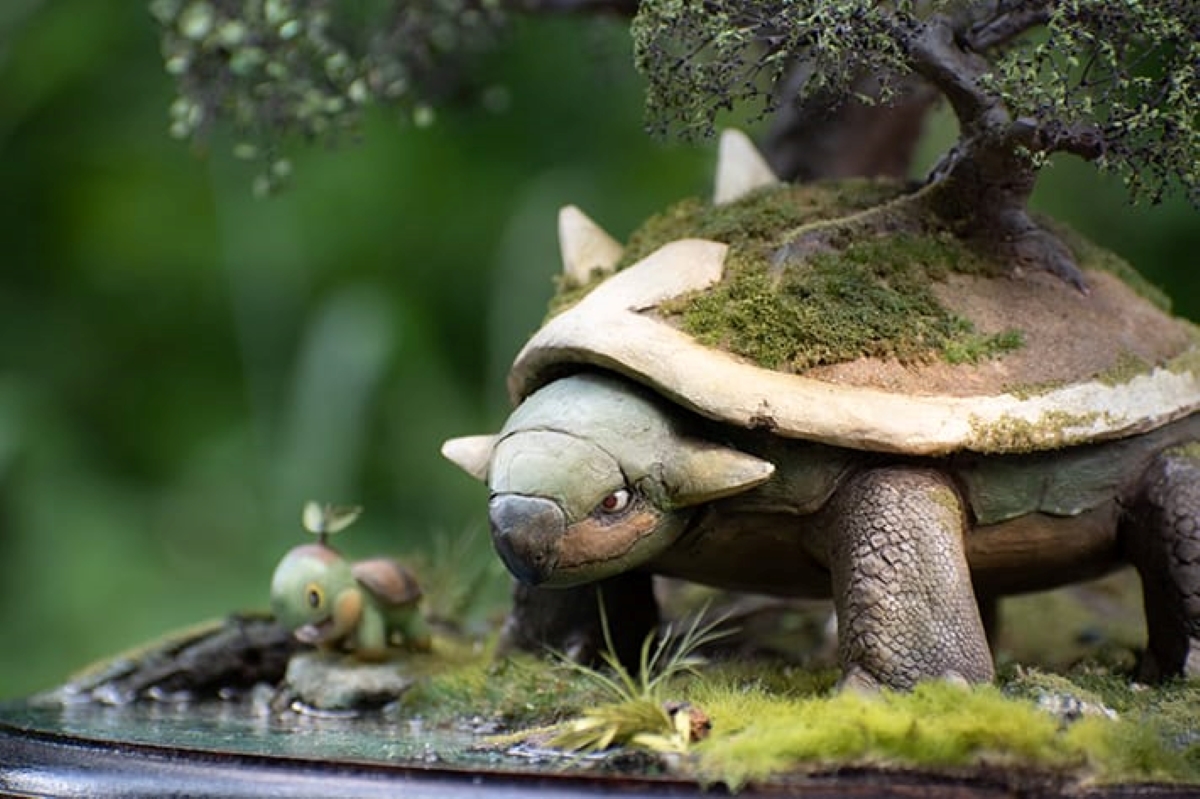 Amazingly Realistic Torterra and Turtwig Diorama Looks Like Eterna ...